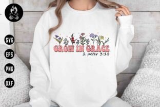 Grow in Grace Bible Verse SVG, Christian Graphic by Campfire Stories ...