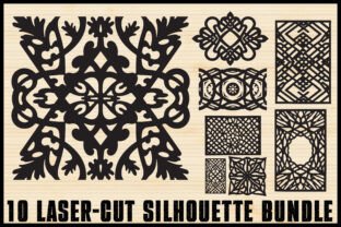 10 Intricate Laser Cut Pattern Pack Graphic by GFXexprt · Creative Fabrica