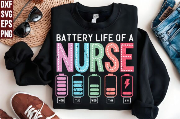 Battery Life of a Nurse PNG, Graphic by suriayaaktere4 · Creative Fabrica