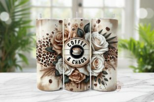 Coffee & Chaos Sublimation Wrap PNG Graphic by Luv Bijou · Creative Fabrica