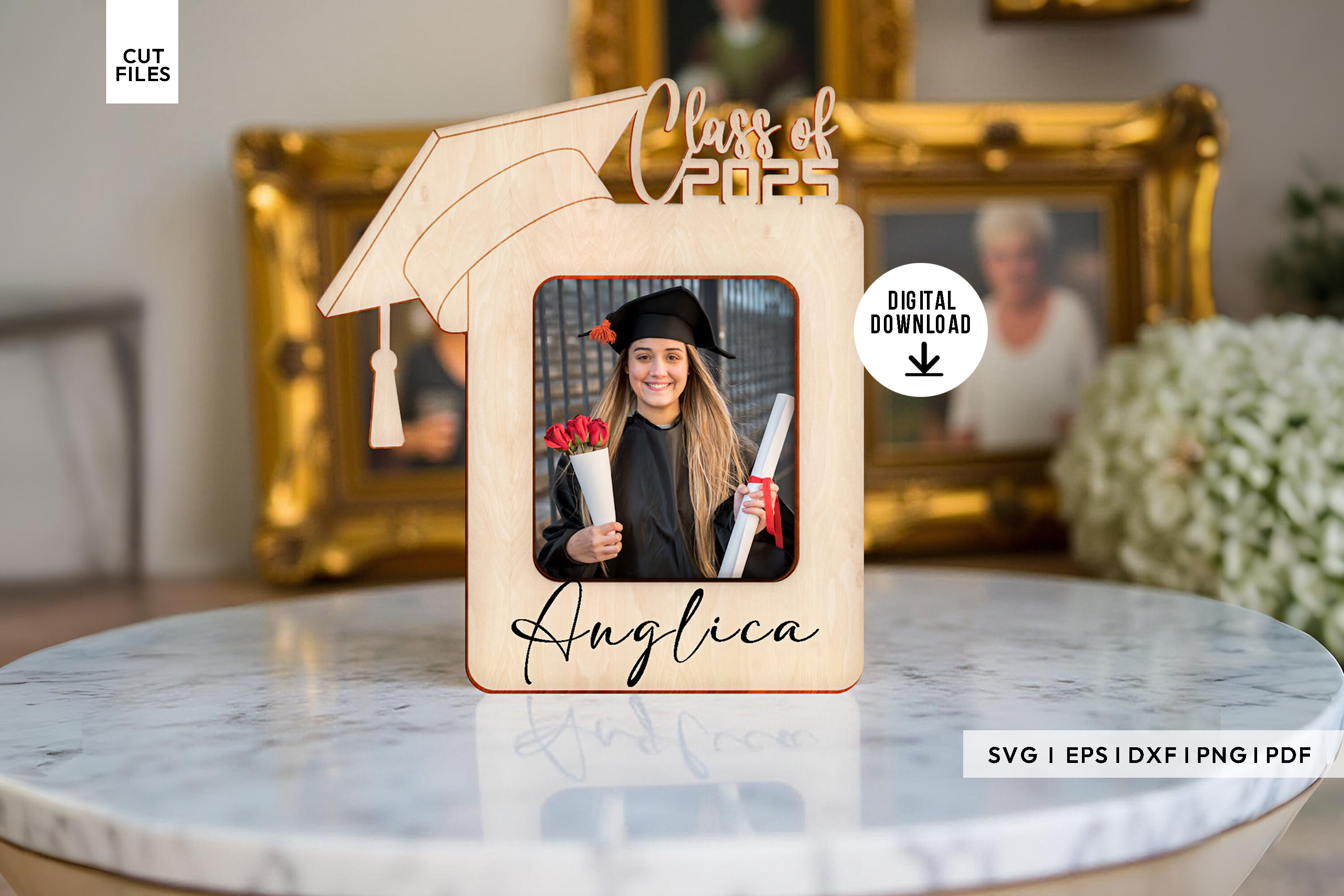 Class of 2025 Graduation Photo Frame SVG · Creative Fabrica