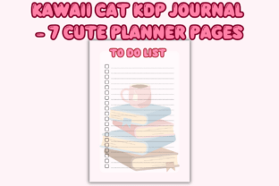 Cute Cat KDP Daily Journal Graphic by Artizory · Creative Fabrica