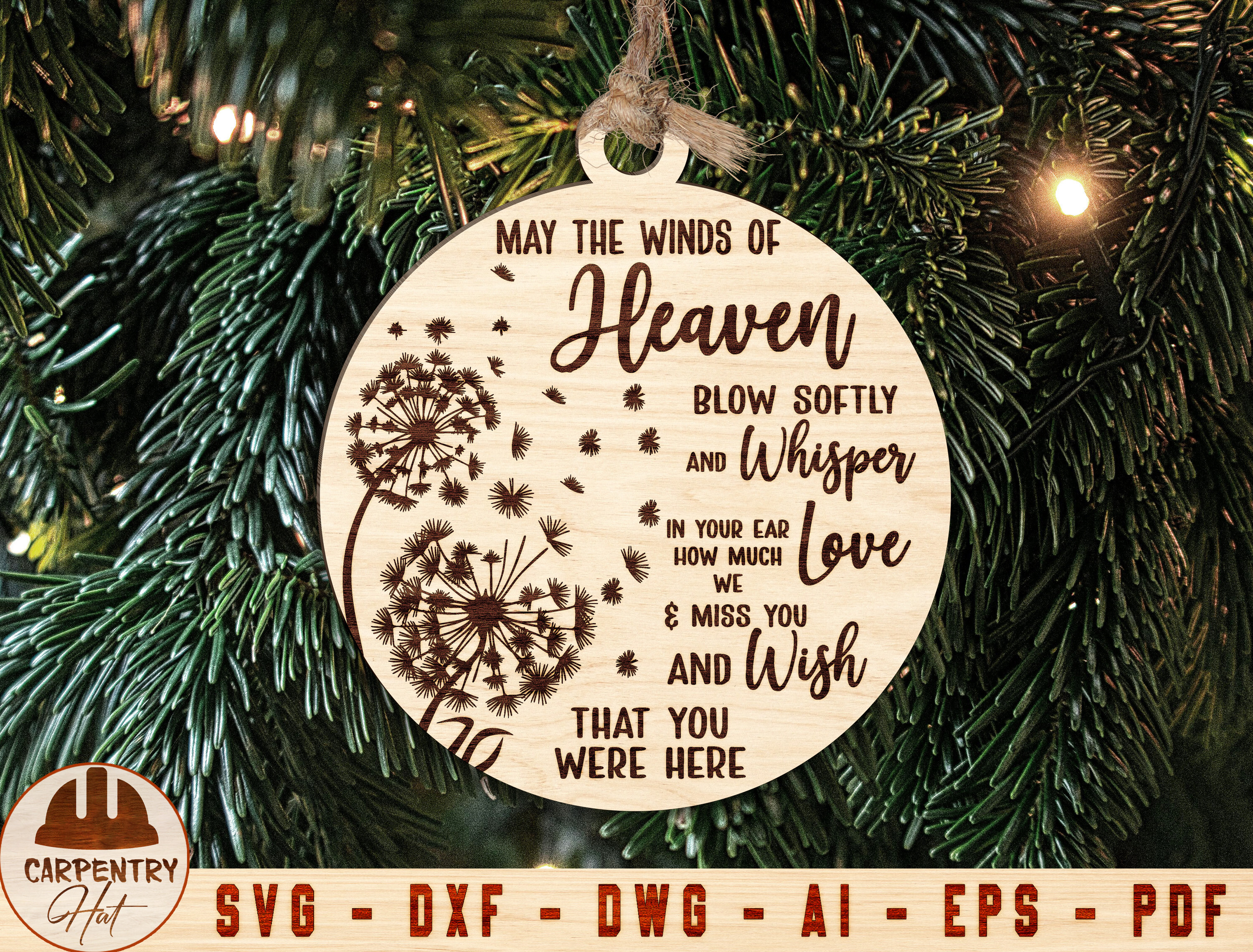 Memorial Ornament SVG Laser · Creative Fabrica
