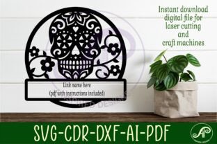 Sugar Skull Name Wall Art Sign · Creative Fabrica