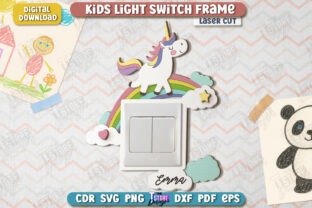 Kids Light Switch Frame Laser Cut Bundle · Creative Fabrica
