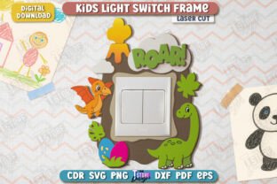 Kids Light Switch Frame Laser Cut Bundle · Creative Fabrica