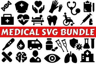Medical SVG Bundle 25 Healthcare Vectors Graphic by Craftoria ...