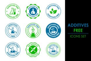 Additives Free Icon Set Graphic by makhondesign · Creative Fabrica