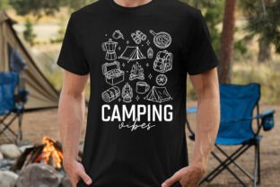 Camping Vibes SVG, DXF, EPS, PNG File Graphic by CraftlabSVG · Creative ...