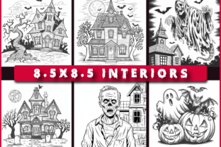 Grayscale Horror Halloween Coloring Book Graphic by PIXEL CRAFT STUDIO ...