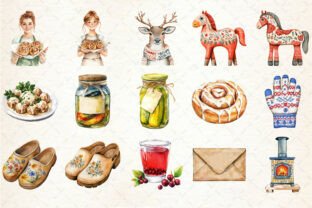 Watercolor Sweden Clipart Graphic by Rose Art · Creative Fabrica