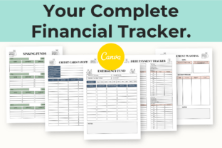 Financial Tracker Canva Template Graphic by Digital Bloom Studio ...