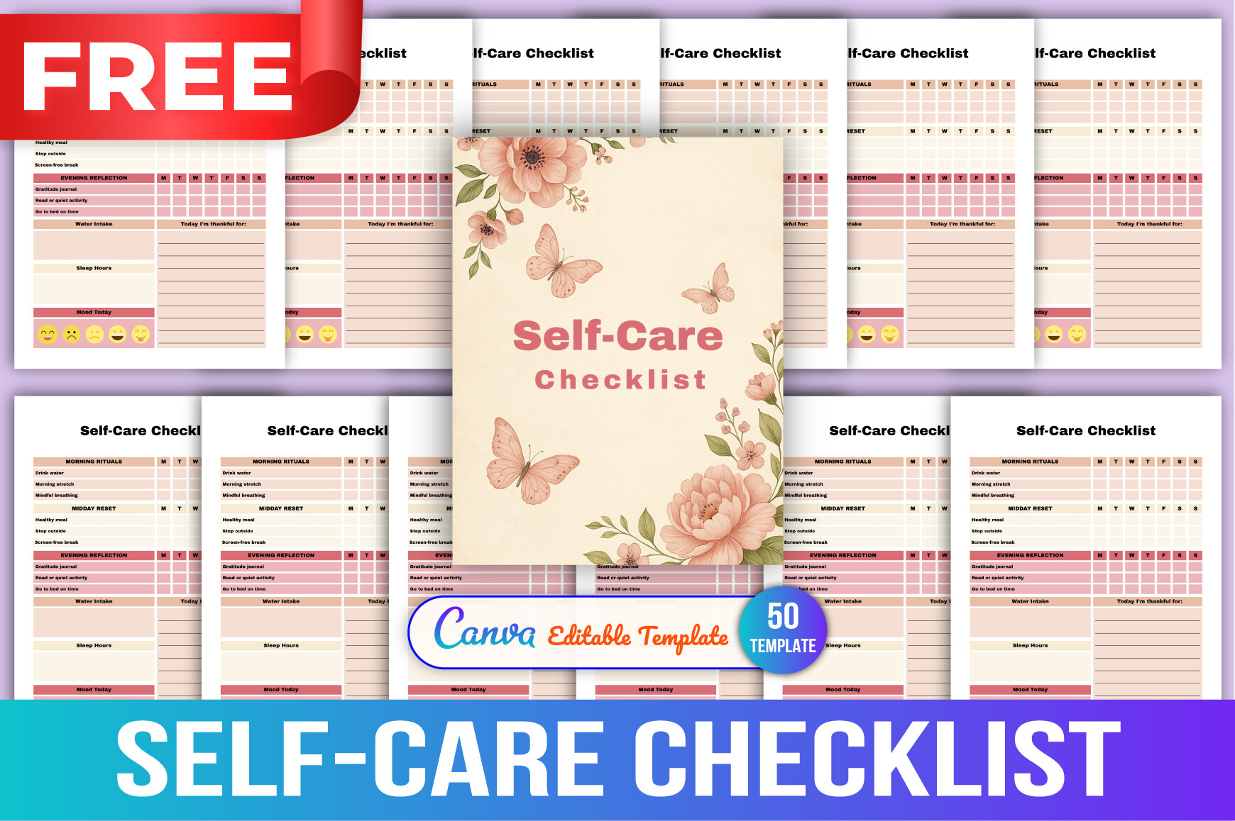 Free Self-Care Checklist Graphic by KDPMart · Creative Fabrica
