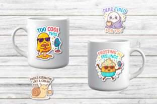 Funny Quotes Stickers Set PNG Graphic by Bright Little Minds · Creative ...