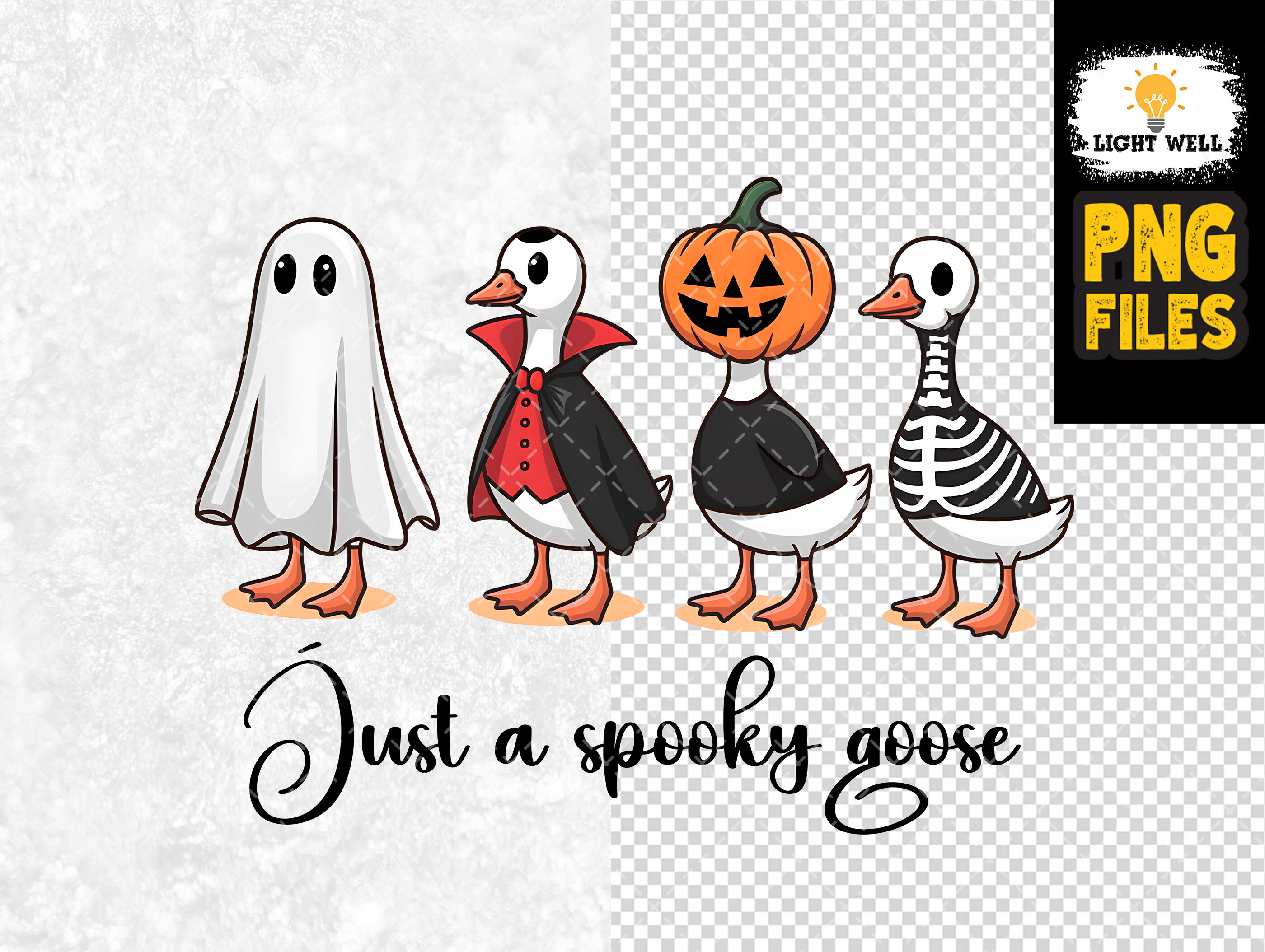 Just Spooky Goose Costume Halloween PNG Graphic by LightWell · Creative ...