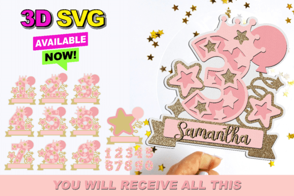 5,587 Cake Topper Svg Designs & Graphics