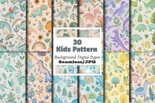 Seamless Kids Digital Pattern Graphic by Vintage · Creative Fabrica