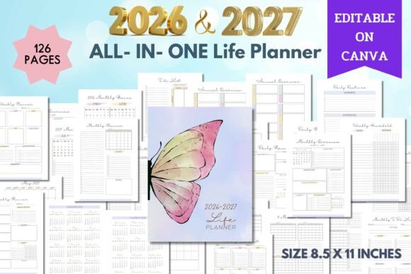 2027 Monthly Planner - Editable Planner Graphic by Adalin Digital ...