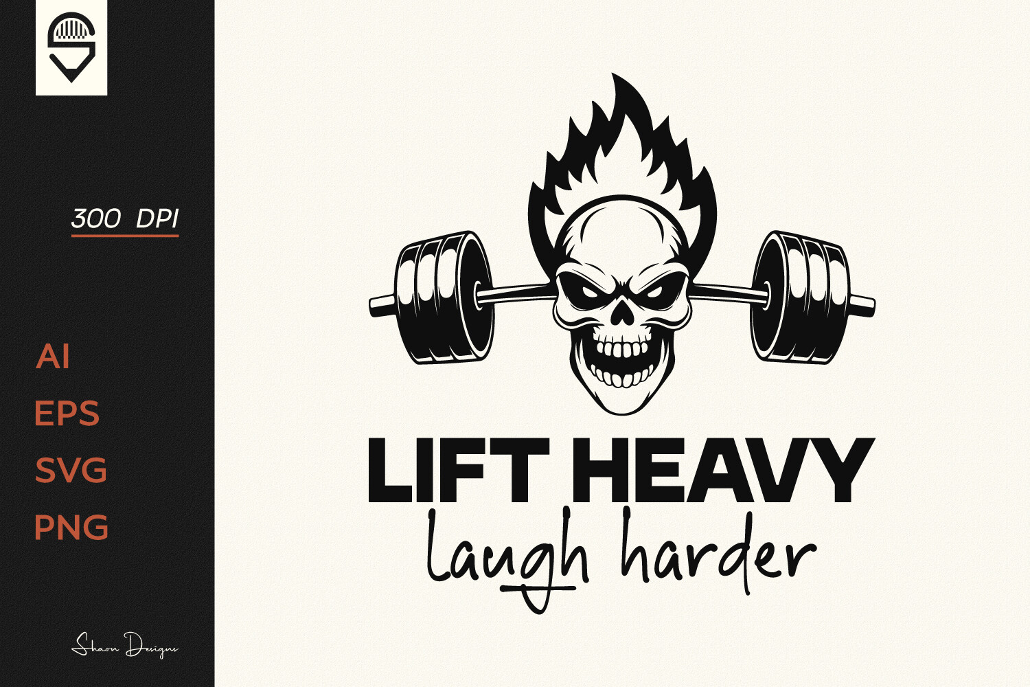 Lift Heavy, Laugh Harder Gym T-shirt Graphic by shaondesigns · Creative ...