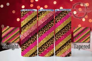 Rose Gold Glitter Leopard Tumbler Graphic by christina.clipart ...