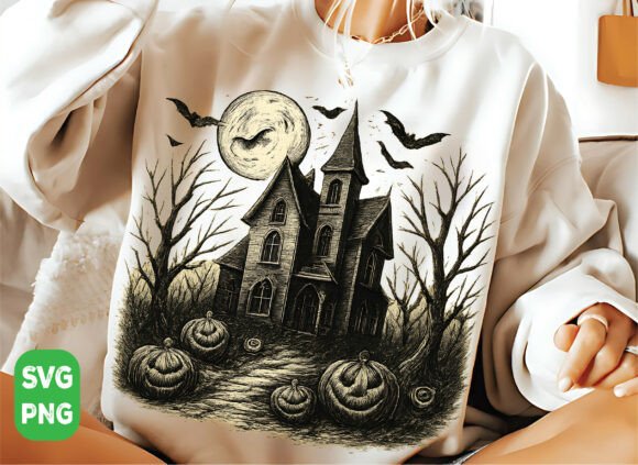 58 Halloween Haunted House Clipart Designs & Graphics