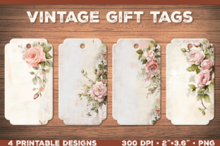 Shabby Chic Roses Printable Gift Tags Graphic by julimur · Creative Fabrica