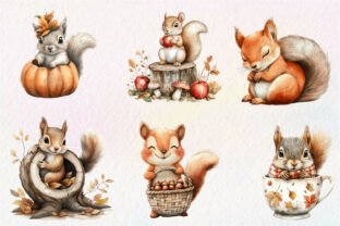 Autumn Squirrel Clipart Graphic by Dreamshop · Creative Fabrica