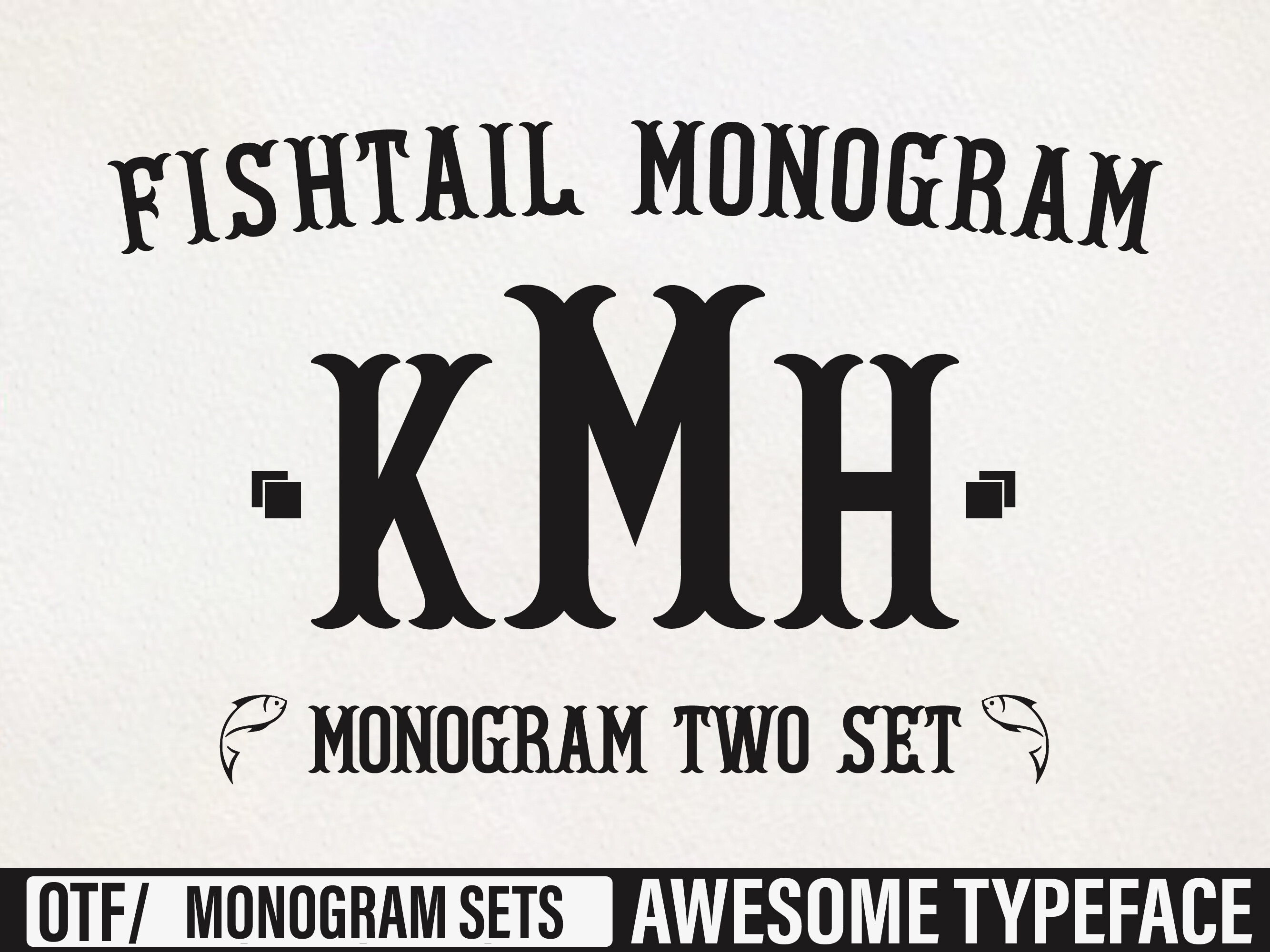 Fishtail Monogram Font by MaxArt · Creative Fabrica