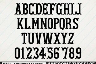 Fishtail Monogram Font by MaxArt · Creative Fabrica