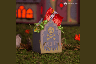 Skull Gravestone Treat Box (SVG) · Creative Fabrica