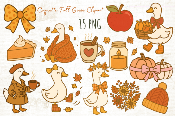 Coquette Fall Goose PNG Sublimation Graphic by Yassou Bouhad · Creative ...