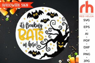 Halloween Door Sign Cut File, Bats SVG · Creative Fabrica