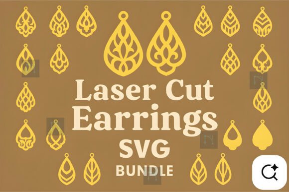 Laser Cut Earrings SVG Bundle · Creative Fabrica