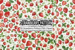 Strawberry Pattern Sublimation Bundle Graphic by PrintExpert · Creative ...