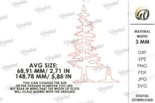 3D Fall Trees Laser Cut Graphic by Digital Idea · Creative Fabrica