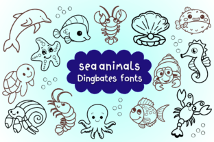 Sea Animals Font by Natchuta · Creative Fabrica