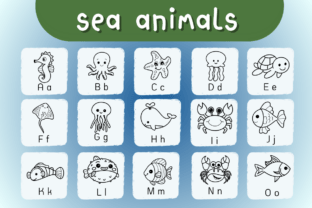 Sea Animals Font by Natchuta · Creative Fabrica