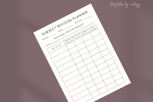 Subject Revision Planner Template Canva Graphic by Templates by amleyy ...