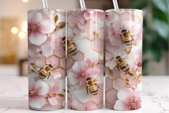 3D Honeybee Honeycomb Tumbler Wrap Graphic by clipheartcreations ...
