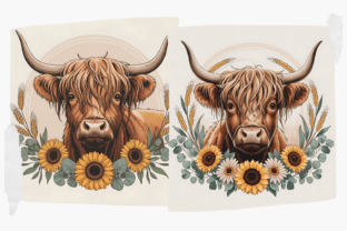 Highland Cow Digital Paper Graphic by Design Wave · Creative Fabrica