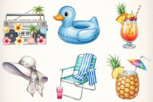 Retro Summer Pool Party PNG Clipart Graphic by daily.arts · Creative ...