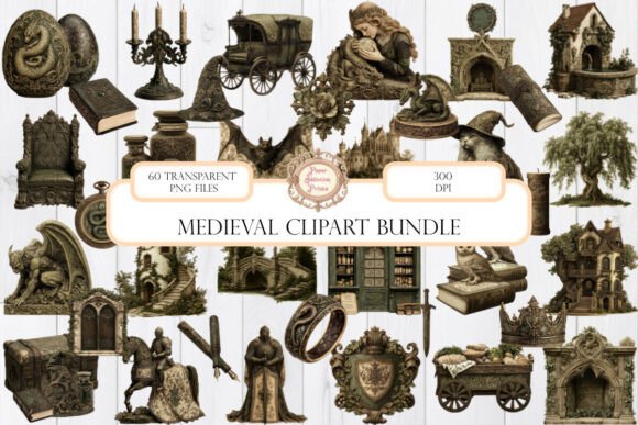 Medieval Clipart Bundle Graphic by paperaddictionprints · Creative Fabrica