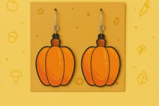 Pumpkin Fall Svg Earring Laser Cut · Creative Fabrica