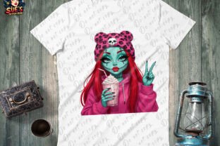 Zombie Milkshake Girl | Spooky Peace Graphic by Sue Opperman Designs ...