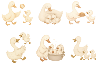Mother Goose Clipart – Vintage Storybook Graphic by ArwenLavia ...