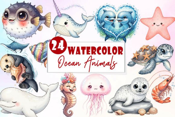 97 Cute Sea Animals Png Designs & Graphics