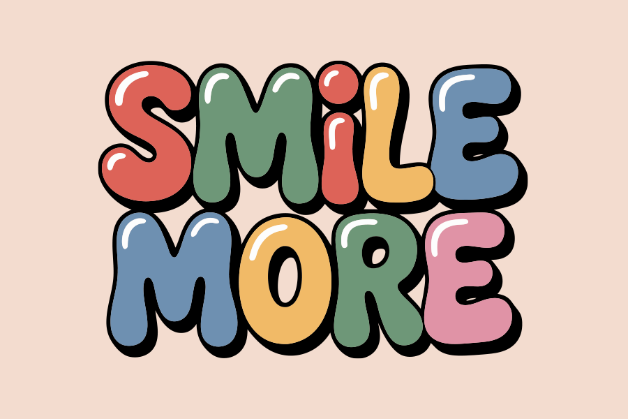 Smile More Positive Motivational Message Graphic by Design Vibe ...
