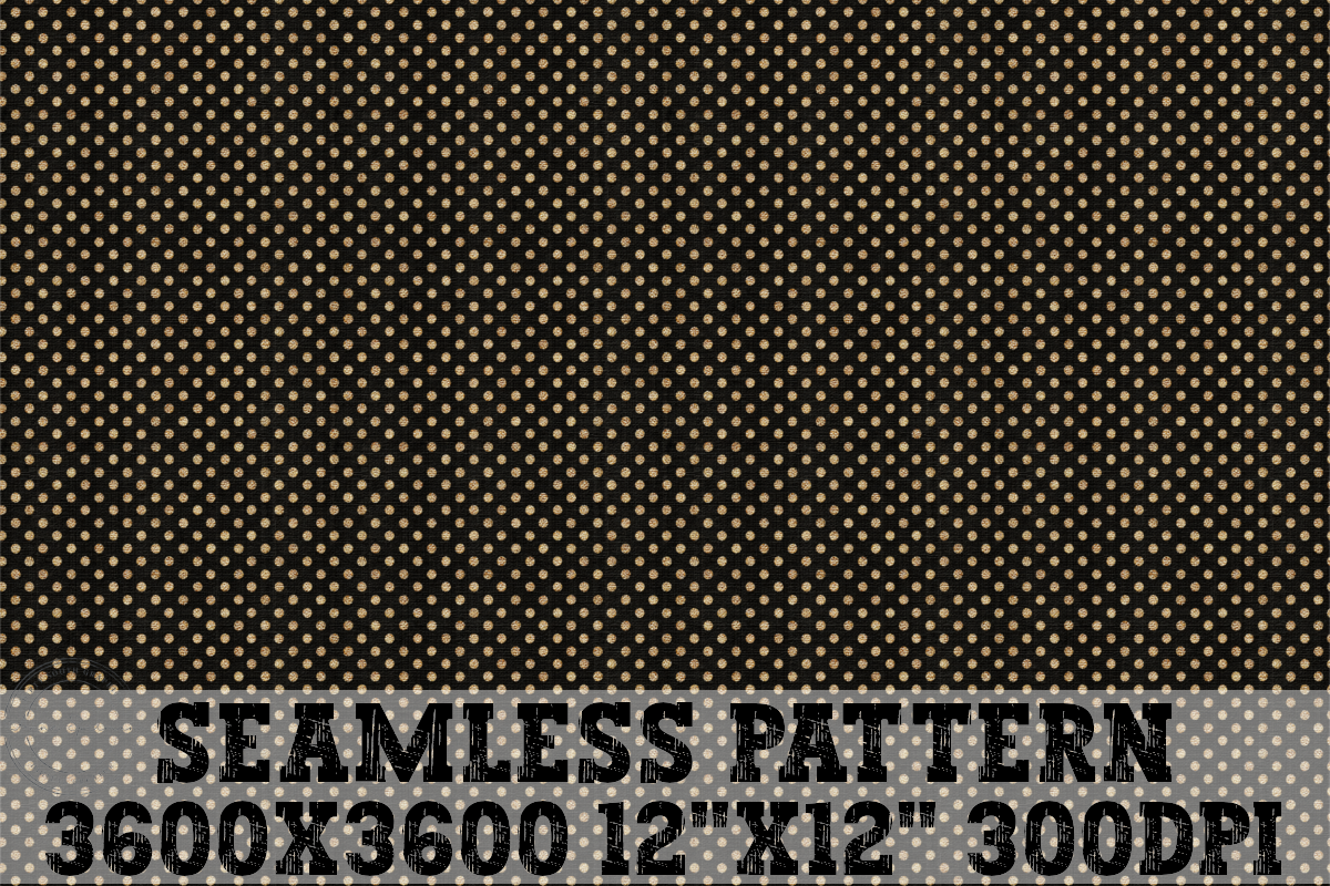 Gold Glitter Polka Dots Black Background Graphic by Dirty South ...