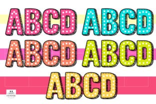 Dotted 3d Back to School Font by Army Custom · Creative Fabrica