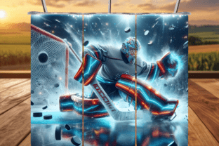Ice Hockey Goalie Neon Glow Tumbler Wrap Graphic by MOON CREATION ...